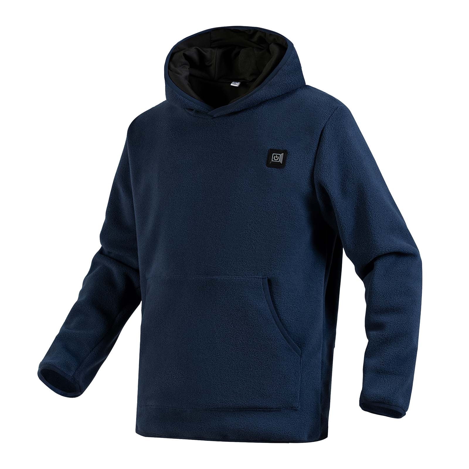 hopeusnice Men's Winter FleeceHoodie Sweatshirt Hood Outdoor Sport ...
