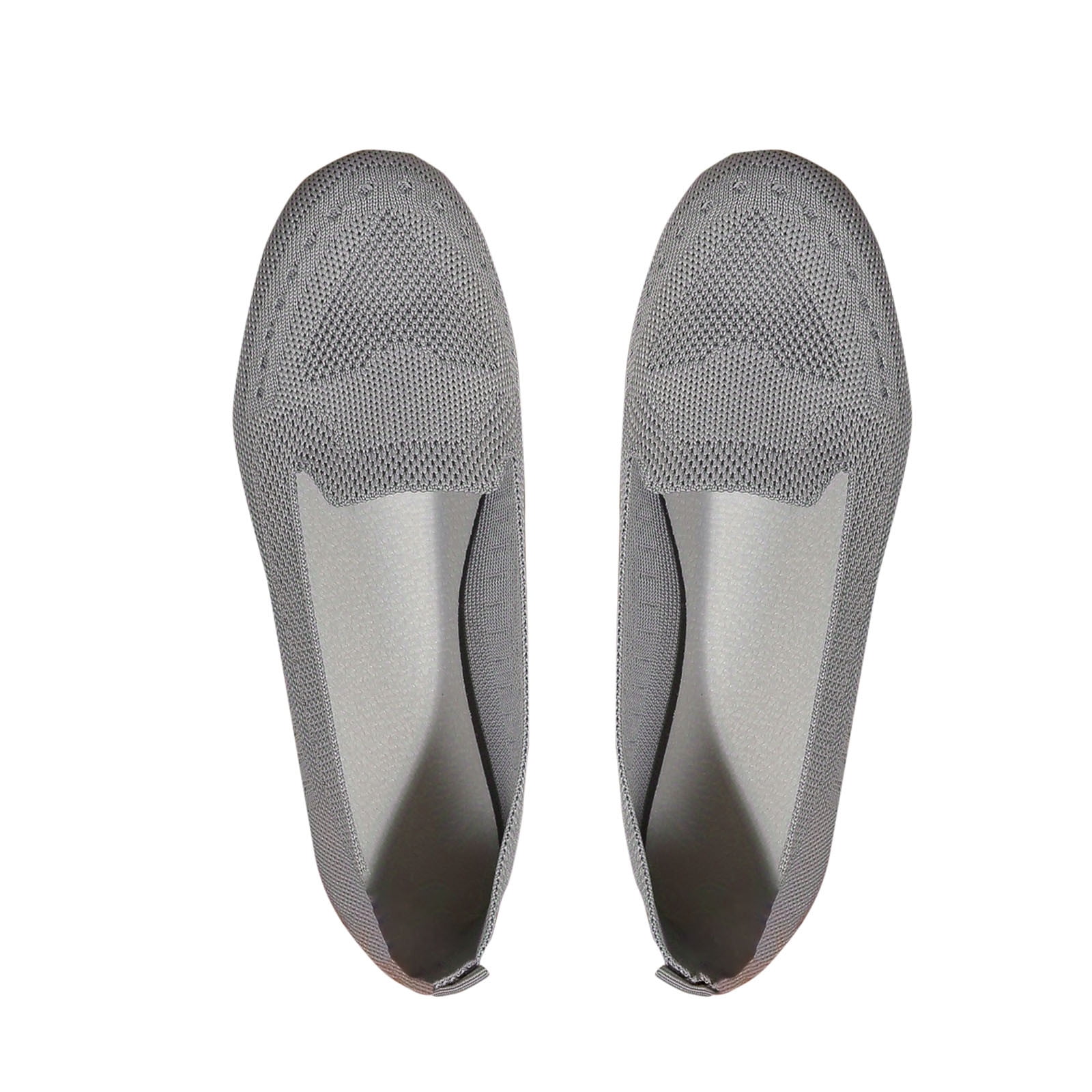 hopeusnice Women's Knitted Slip On Flats Comfortable Breathable Shoes ...