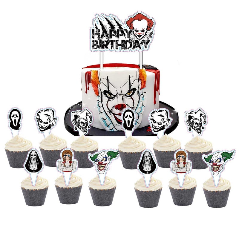 horror Movie Michael Myers Cake Topper Cupcake Set Party Supplies ...