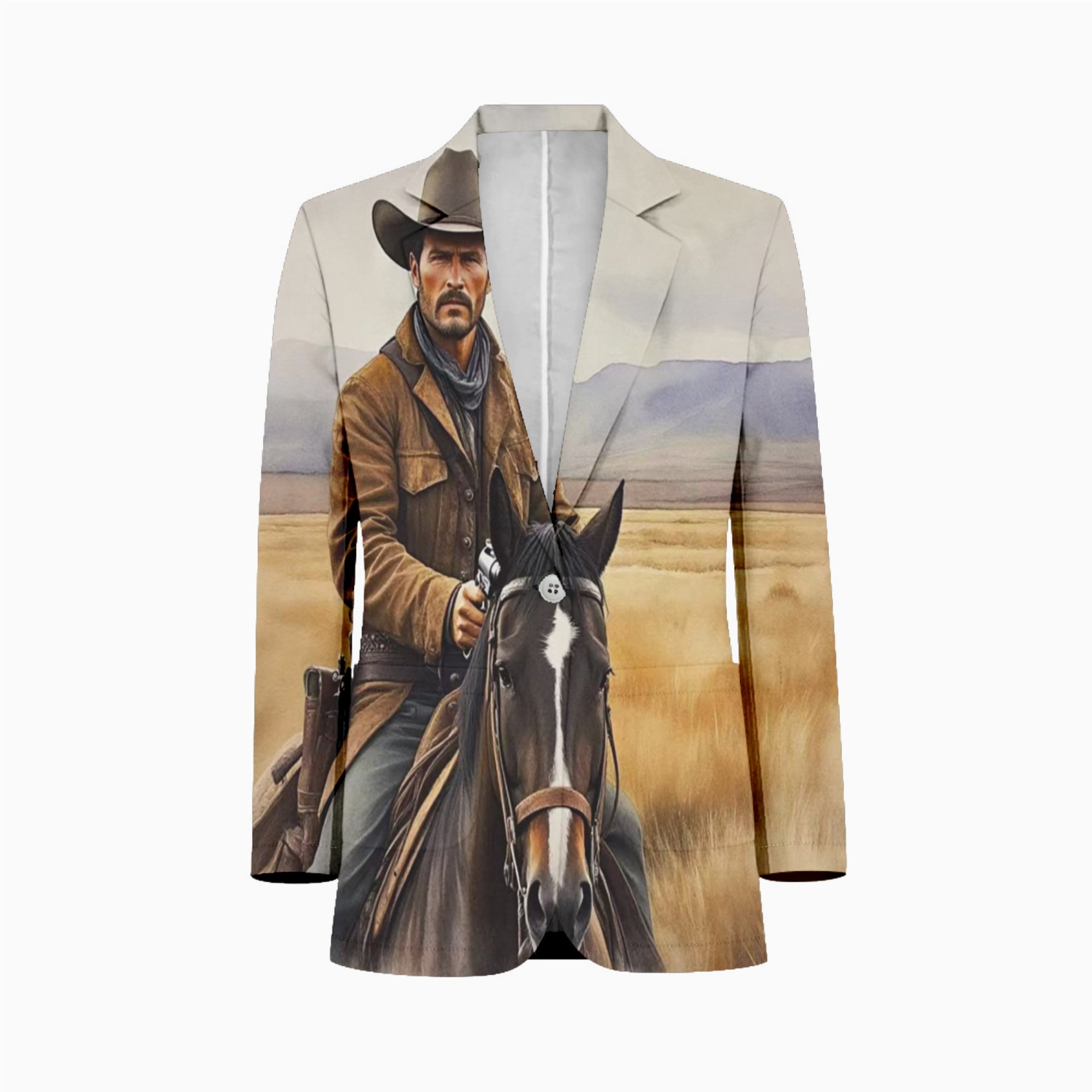 horse Western cowboy Mens Suits Shawl Collar Slim Fit Suit Mens Groom ...