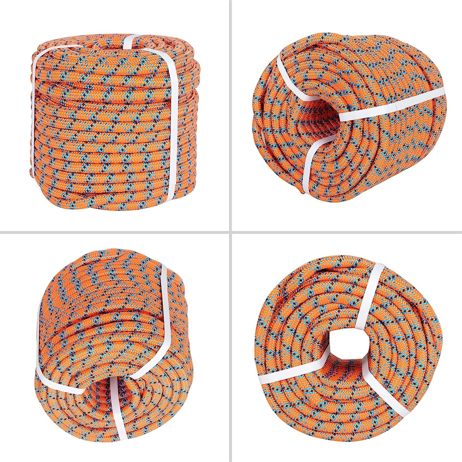 hostic 32 Strand 1/2 Inch by 18KN 150 FT Braid Polyester Rope Heavy ...