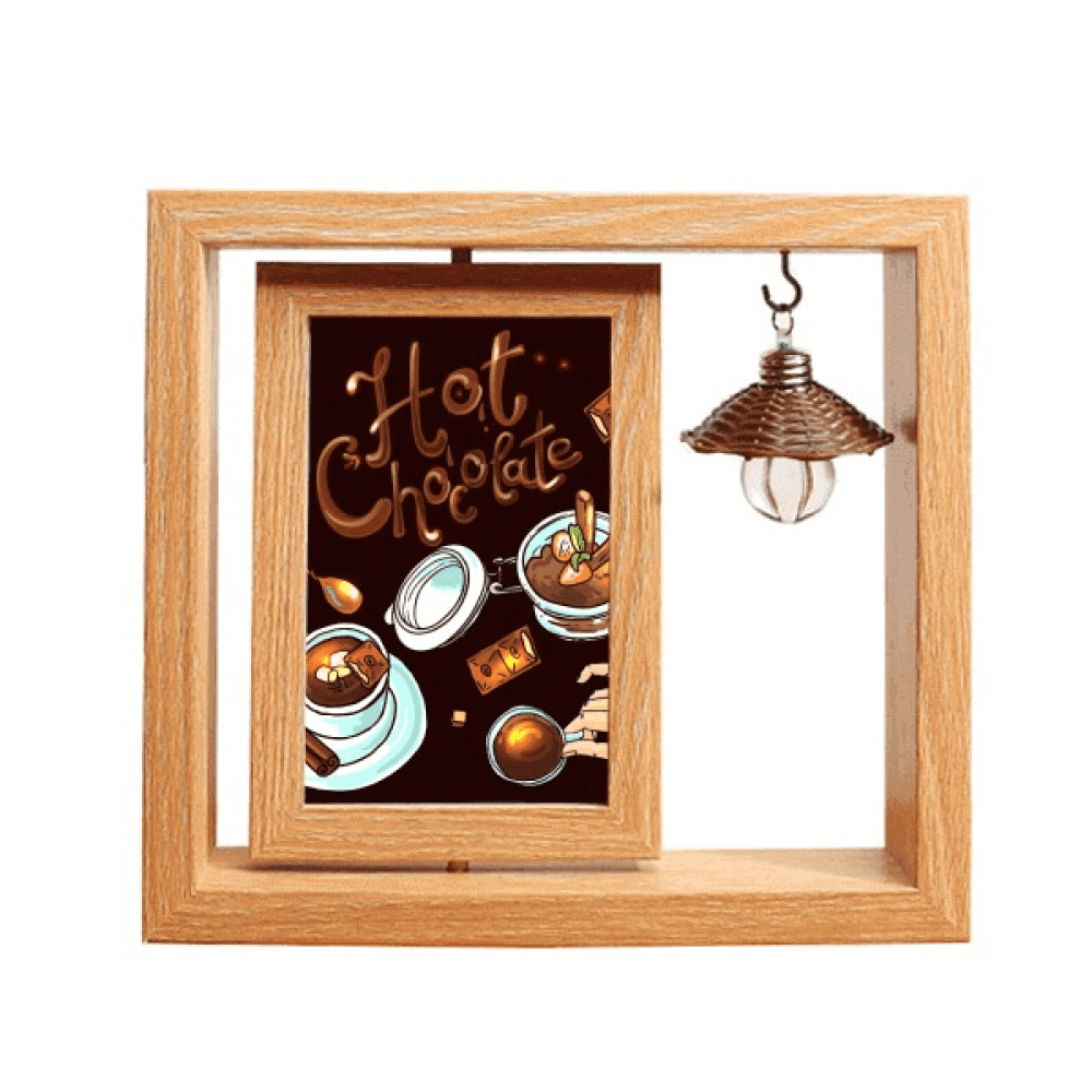 hot chote desserts drink france Wooden Rotating Picture Photo Frame 4x6 ...