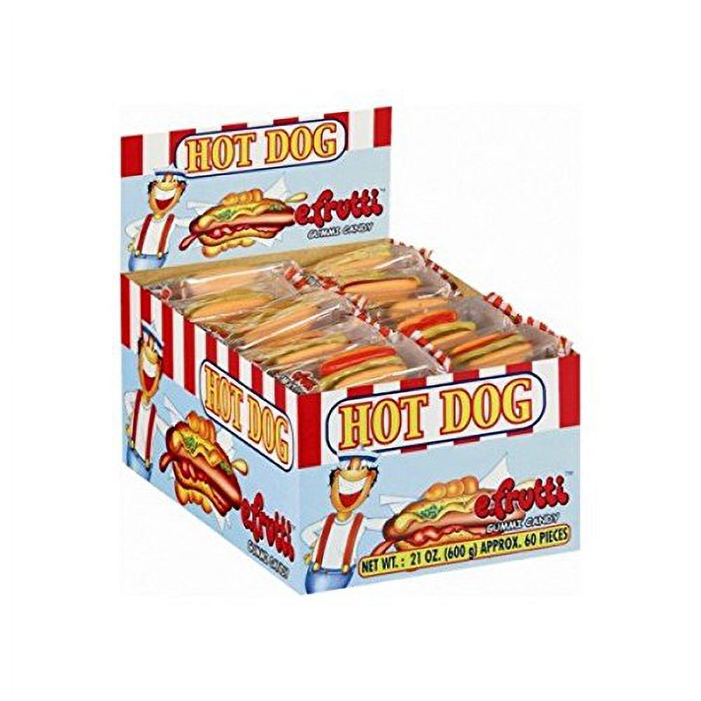 hot dog gummi candy - pack of 60 individually wrapped hot dogs ...