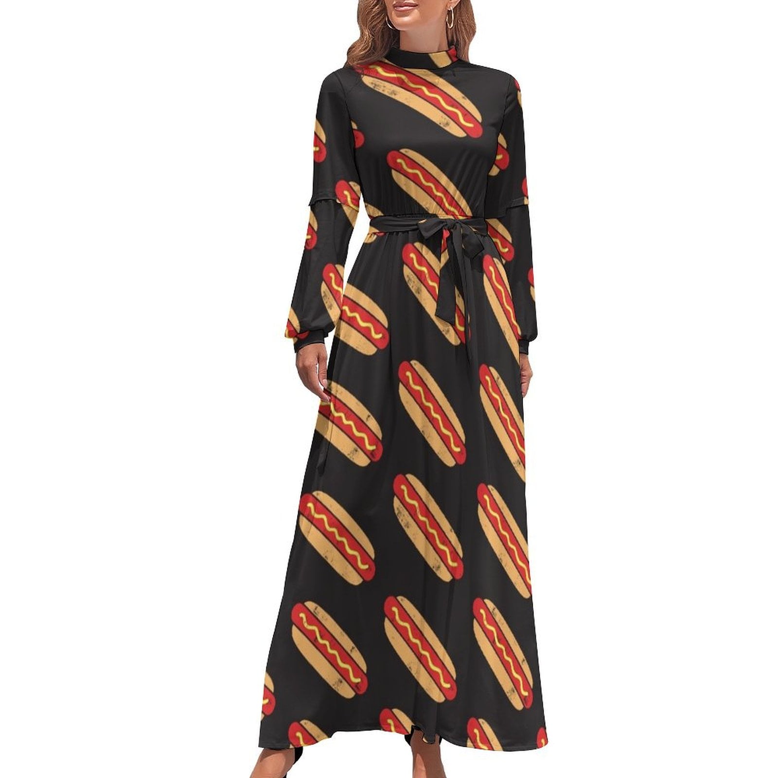 hot dogs - cookout - summer - foodie v2 Long Dress beach dress summer ...