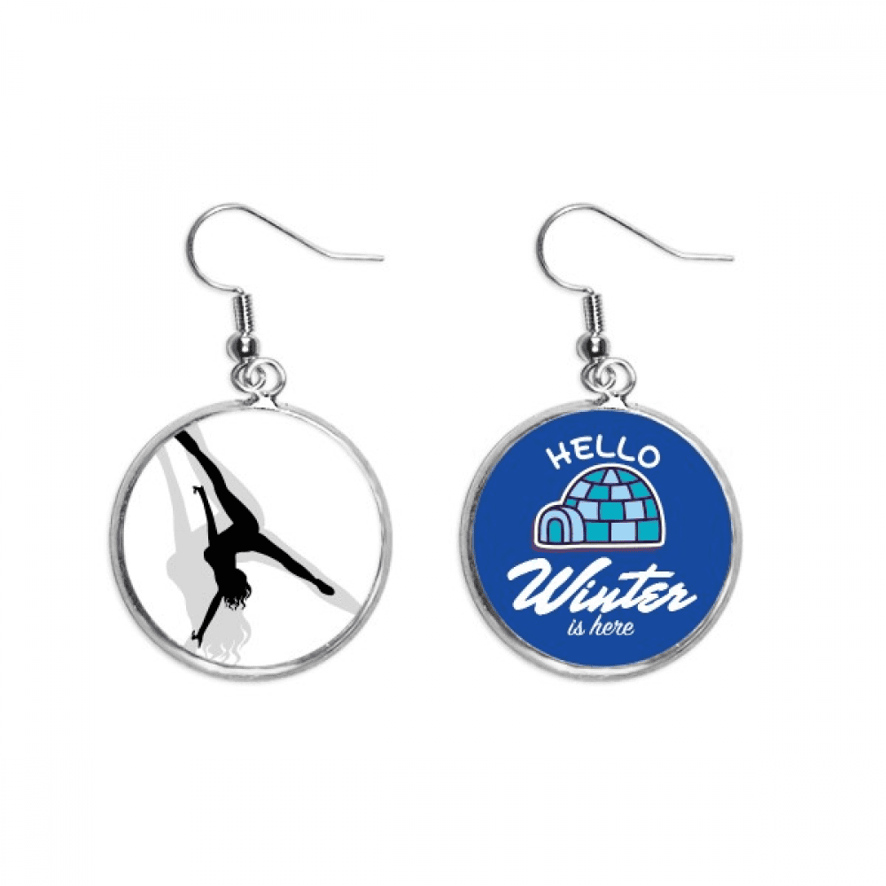 hot woman handstand dance dangle drop winter ice earring jewelry ...