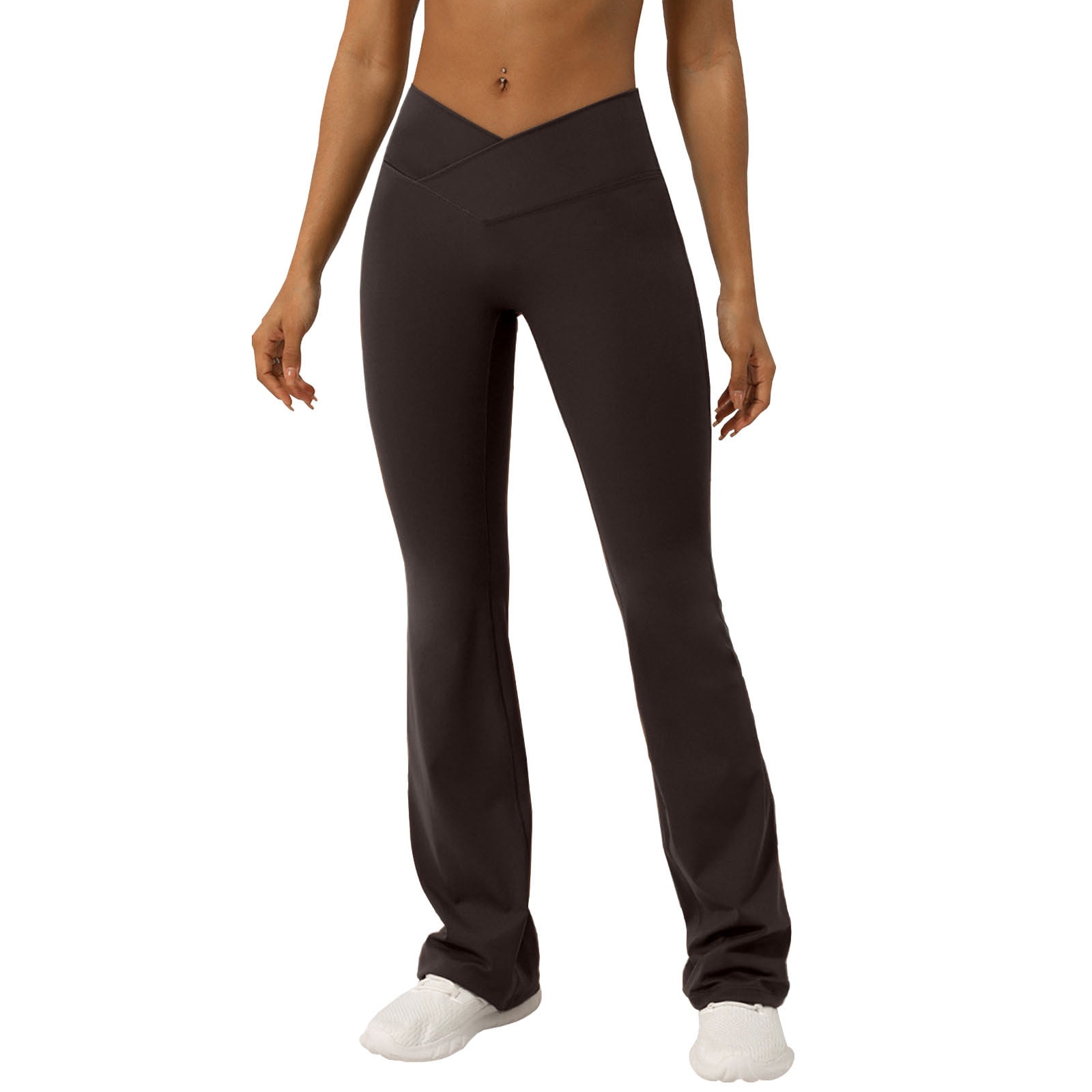 hotojiny Bootcut Yoga Pants for Women Low Waisted V Crossover Flare ...