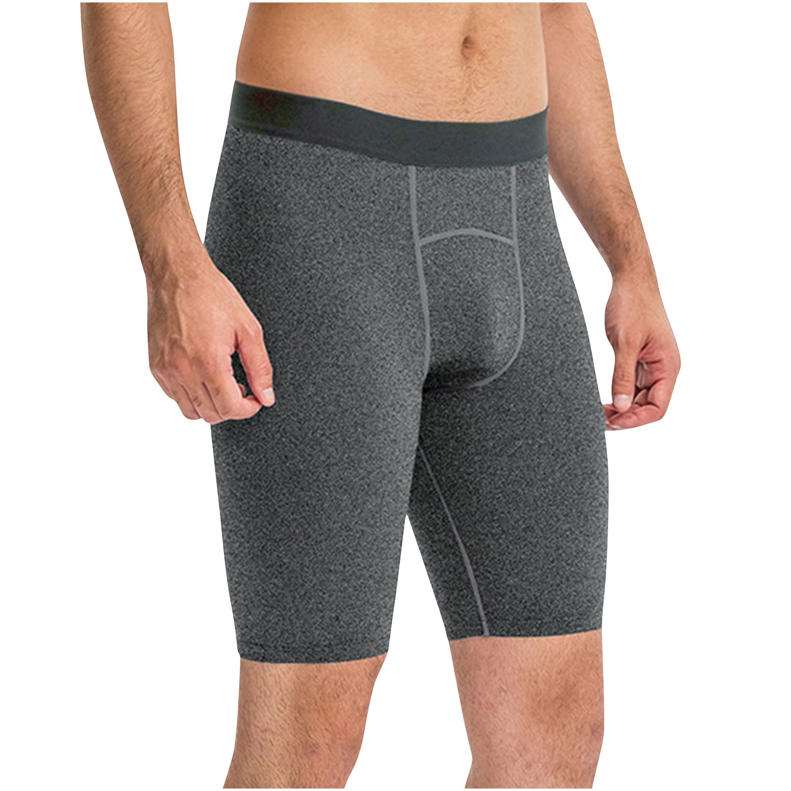 hotojiny Shorts Men Seamless Elastic Waist Running Sport Tight Shorts ...