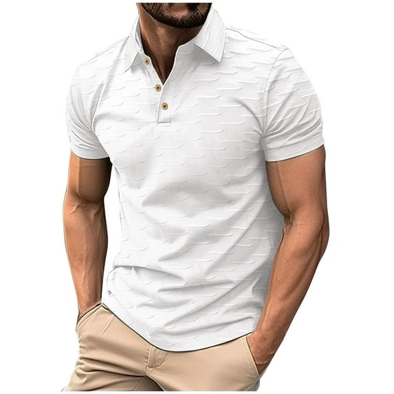hotojiny Golf Shirts for Men Comfortable Regular Fit Plain Business ...