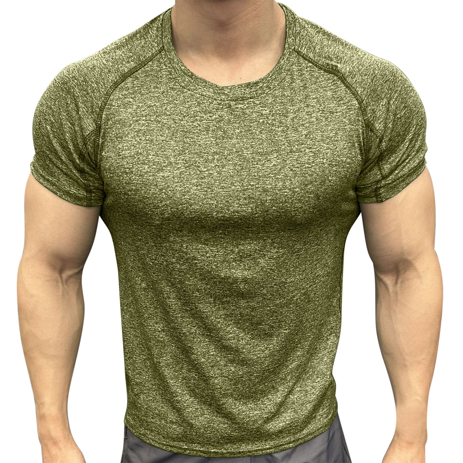 hotojiny Men's Workout Tops Summer Fashion Gym Muscle Tee Bodybuilding ...