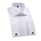 hotojiny Mens Dress Shirts Business Office Long Sleeve Formal Shirt ...