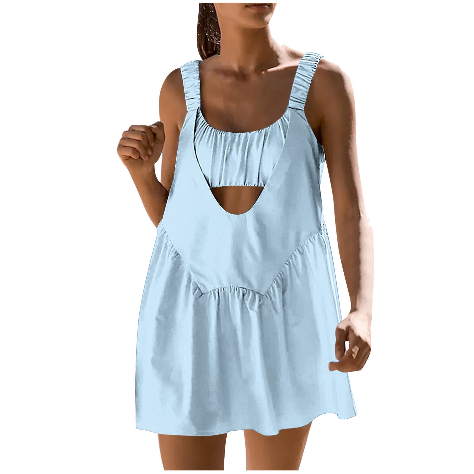 hotojiny Tennis Dress for Women Sleeveless Hollow Out Backless Athletic ...