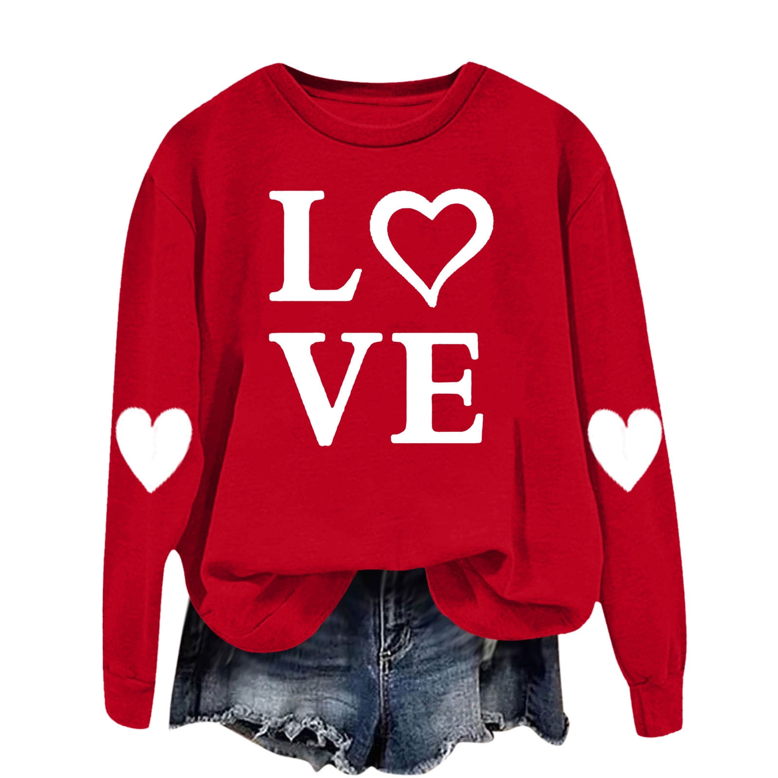 hotojiny Valentine's Day Sweatshirts for Women Spring Fashion Long ...