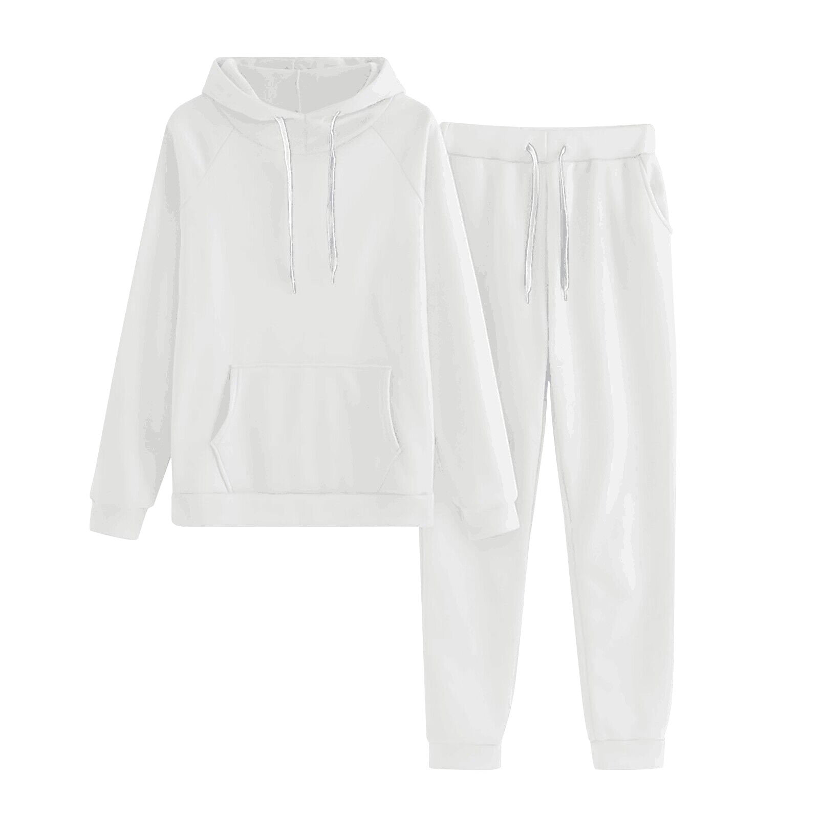 hotojiny Women Jogger Outfit Matching Tracksuit Long Sleeve Hooded ...