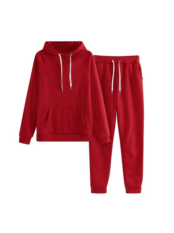 Sweatsuit 2 Pcs Set for Women Casual Tracksuit Playsuit Long Sleeve ...