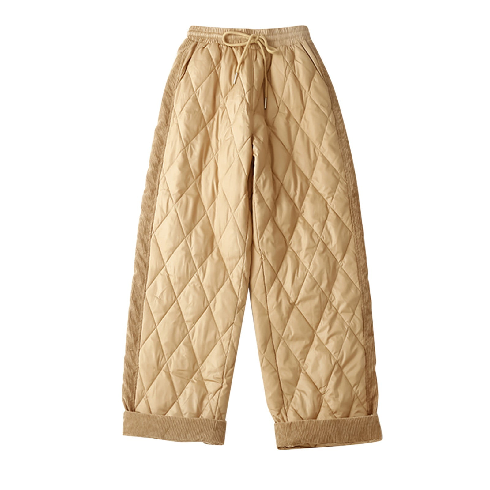 hotojiny Women Winter Warm Pants Drawstring y Thermal Wide Leg Trousers ...