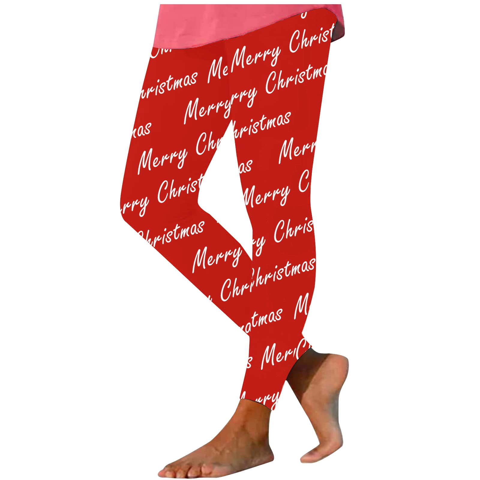 hotojiny Womens Christmas Leggings Cute Workout Capri Tights Soft High ...