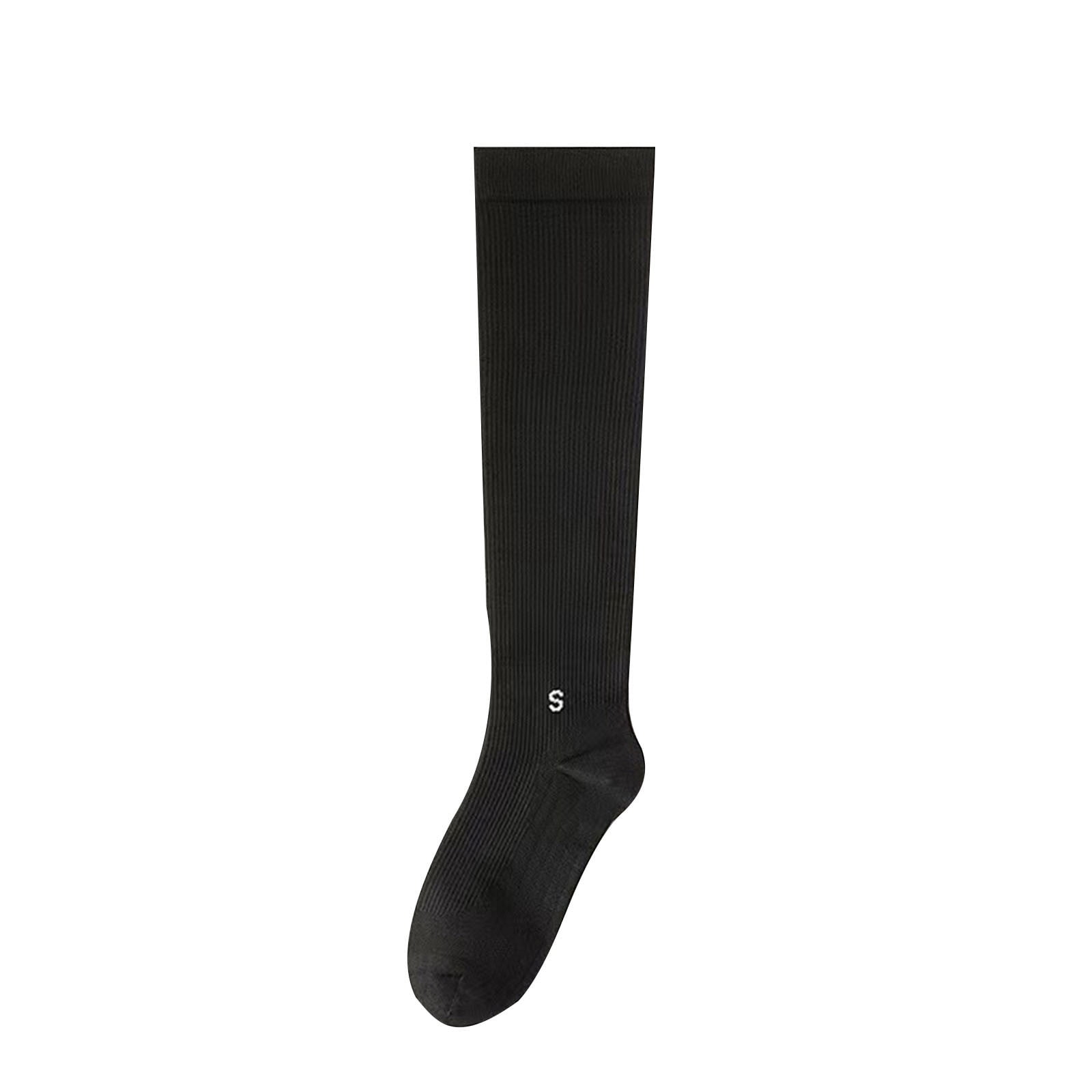 hotojiny Womens Knee High Socks Breathable Workout Running Ribbed ...