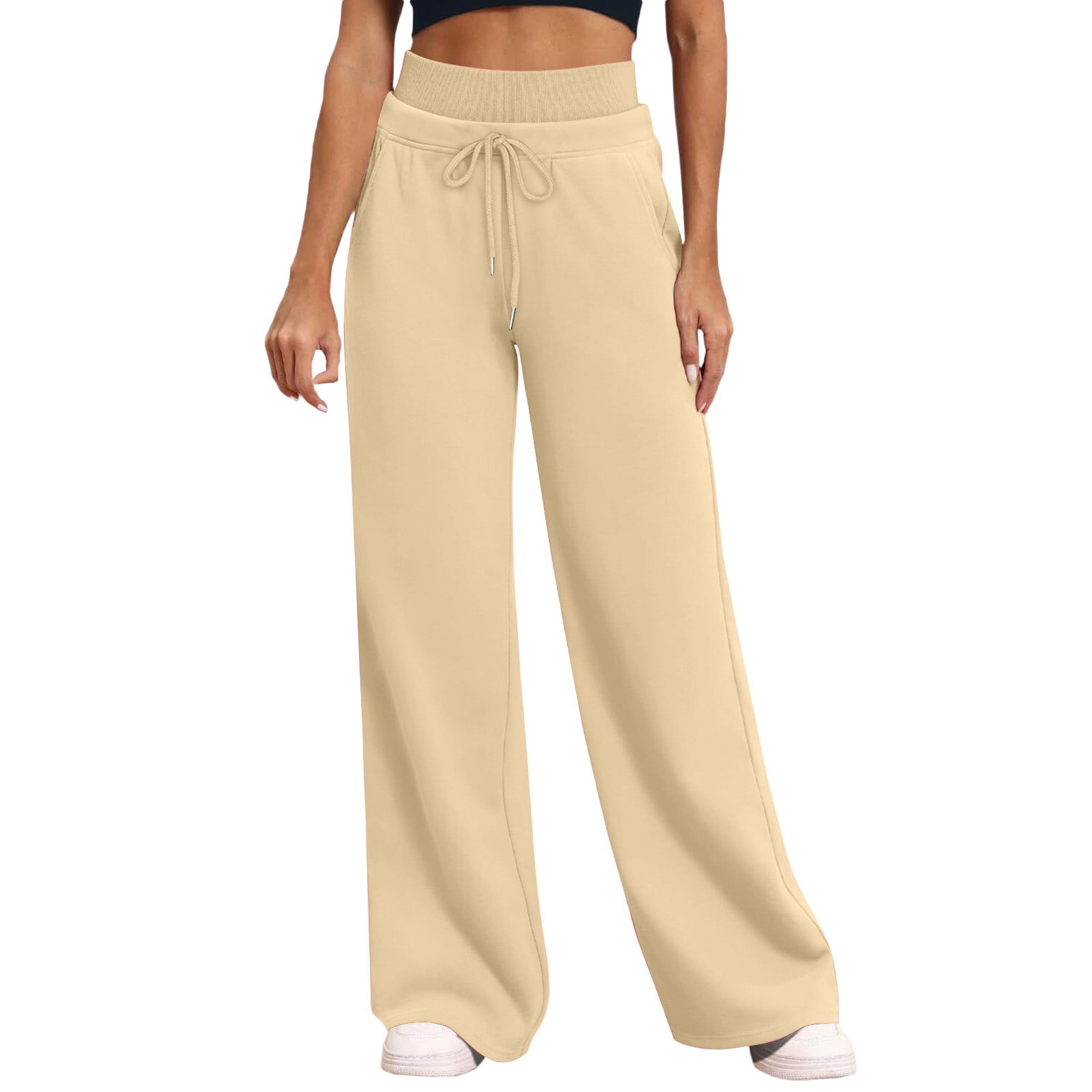 hotojiny Womens Sweatpants Fall Baggy Wide Leg Sweat Pant Stretchy ...