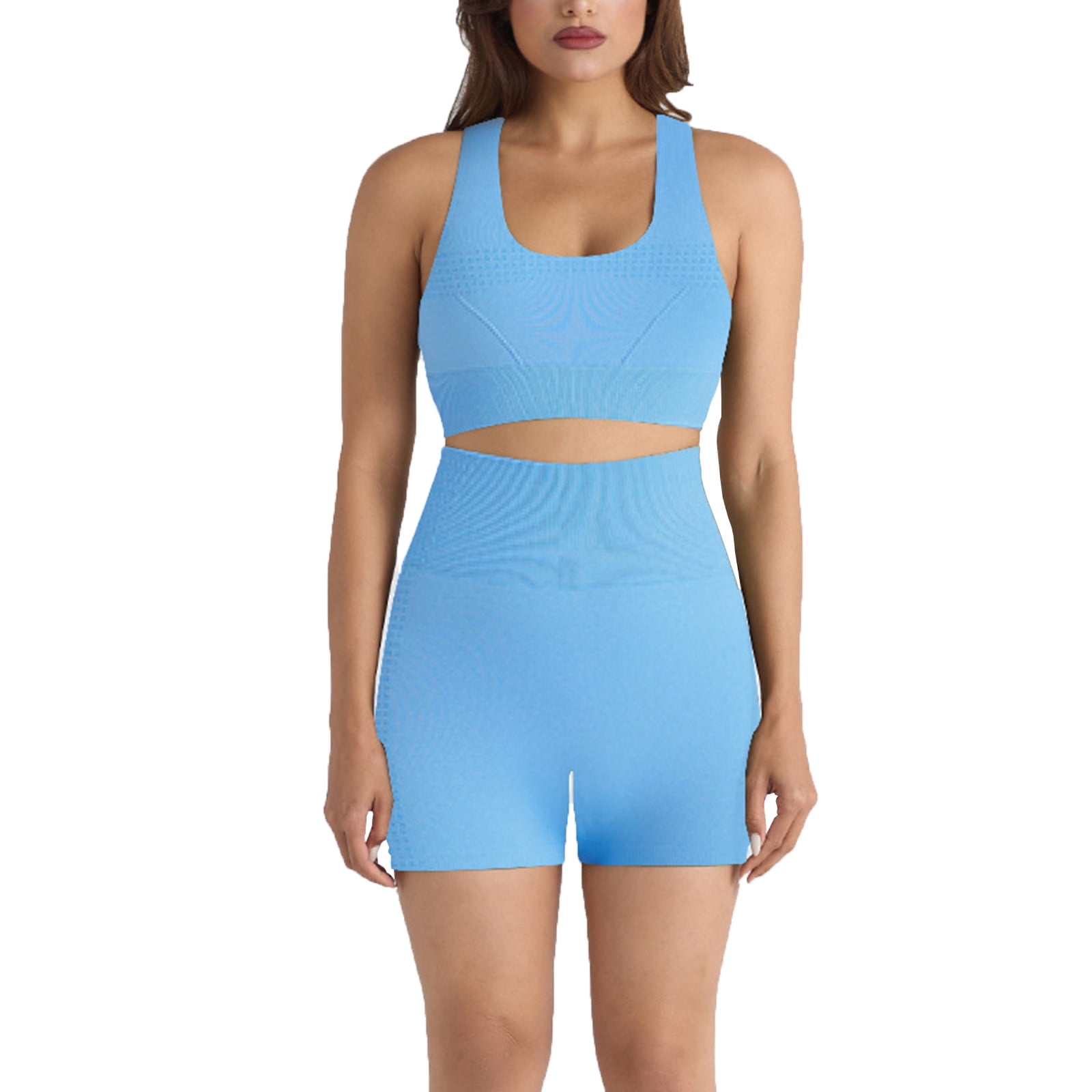 hotojiny Workout Sets for Women Two Piece Sets Summer Seamless High ...