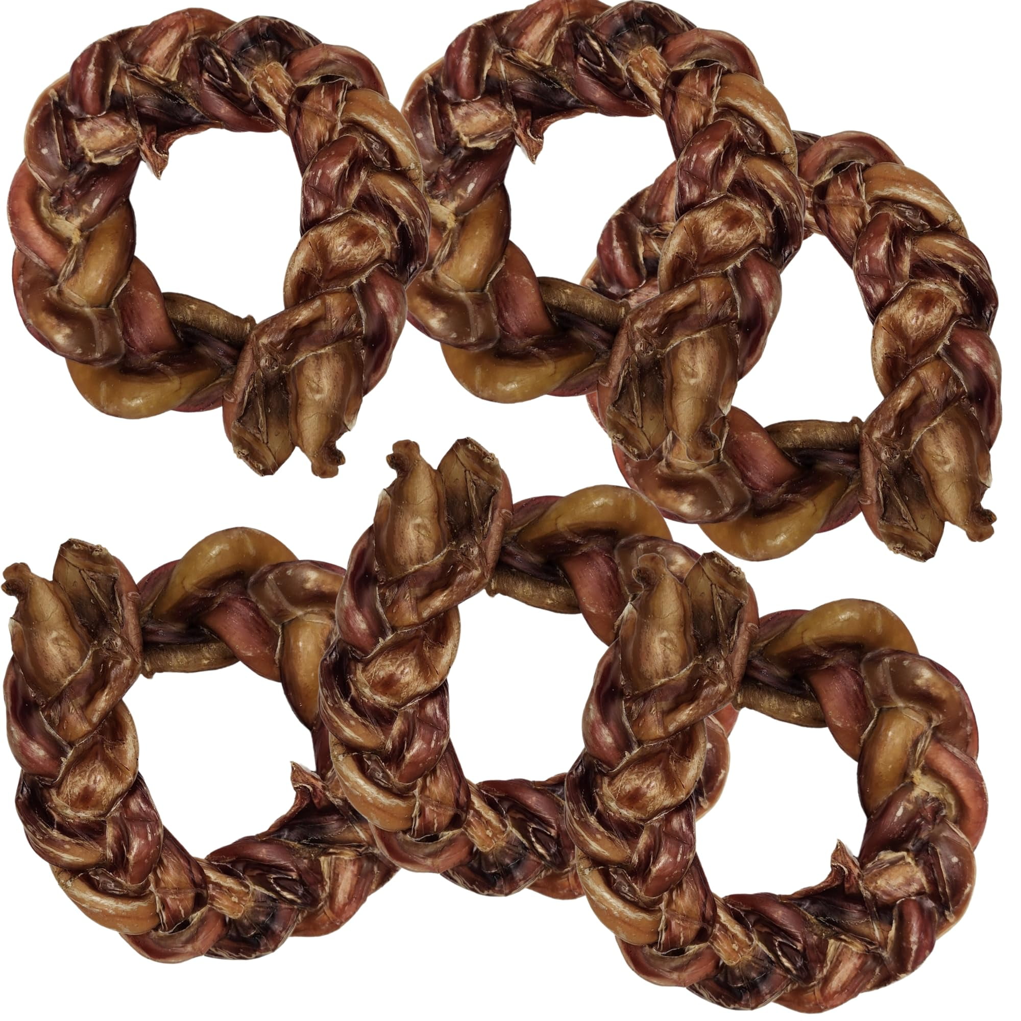 hotspot pets Braided Bully MMF7 Stick Rings for Dogs -(6 Pack) Premium ...