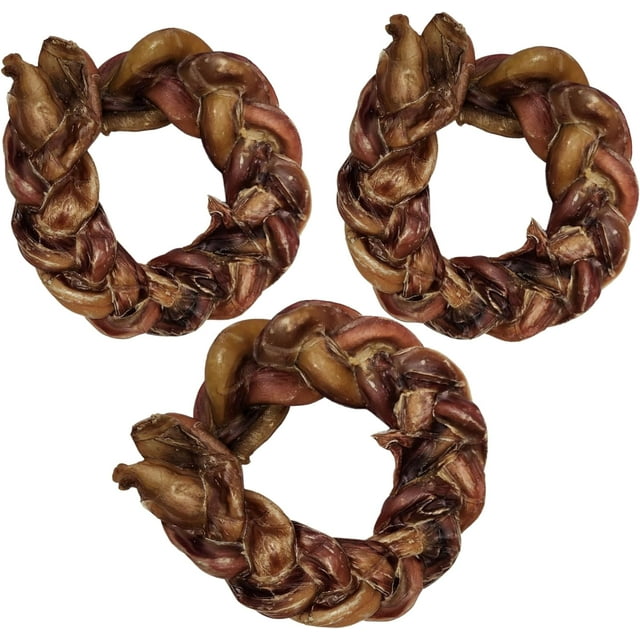 hotspot pets Braided Bully Stick Rings for Dogs - Premium All Natural ...