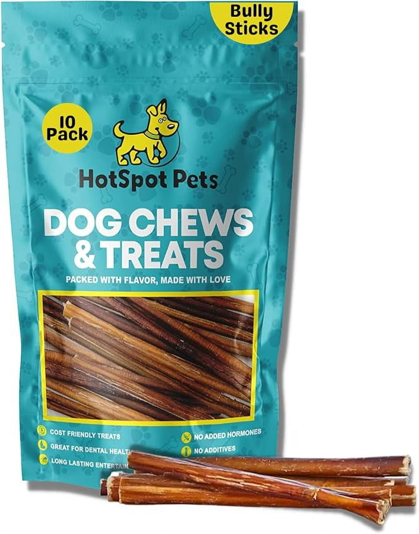 hotspot pets Bully Sticks 6 Inch- Premium Natural Long Lasting Bully ...