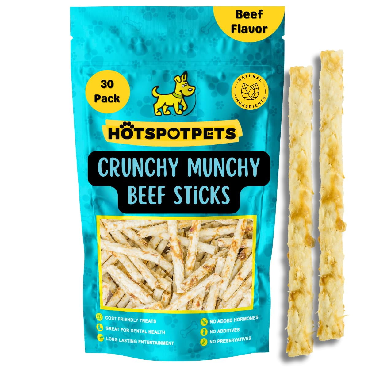 hotspot pets All Natural YYF14 Rawhide Alternative Beef Sticks for Dogs ...