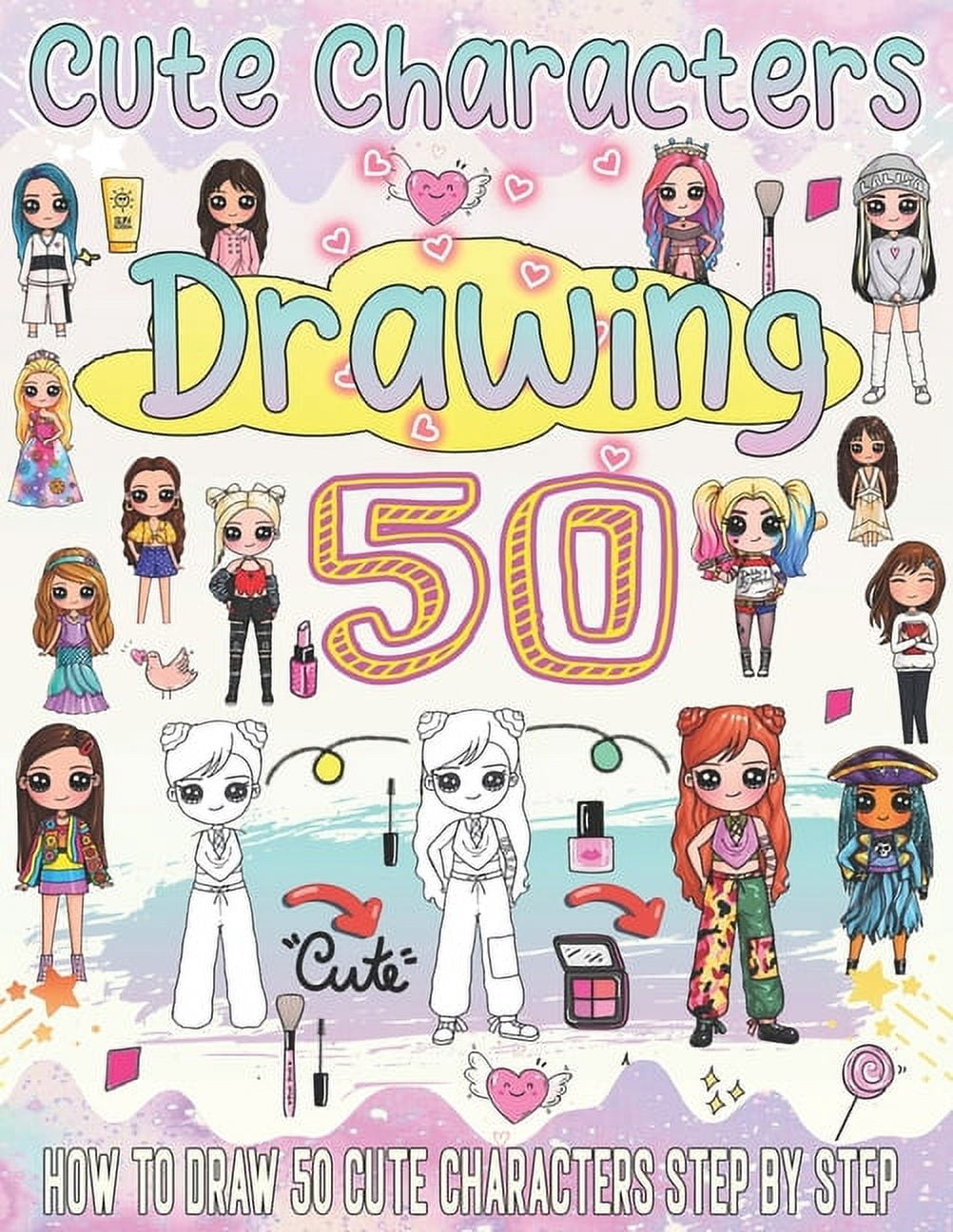 how to draw cute characters: Super cute drawings to learn how to draw ...