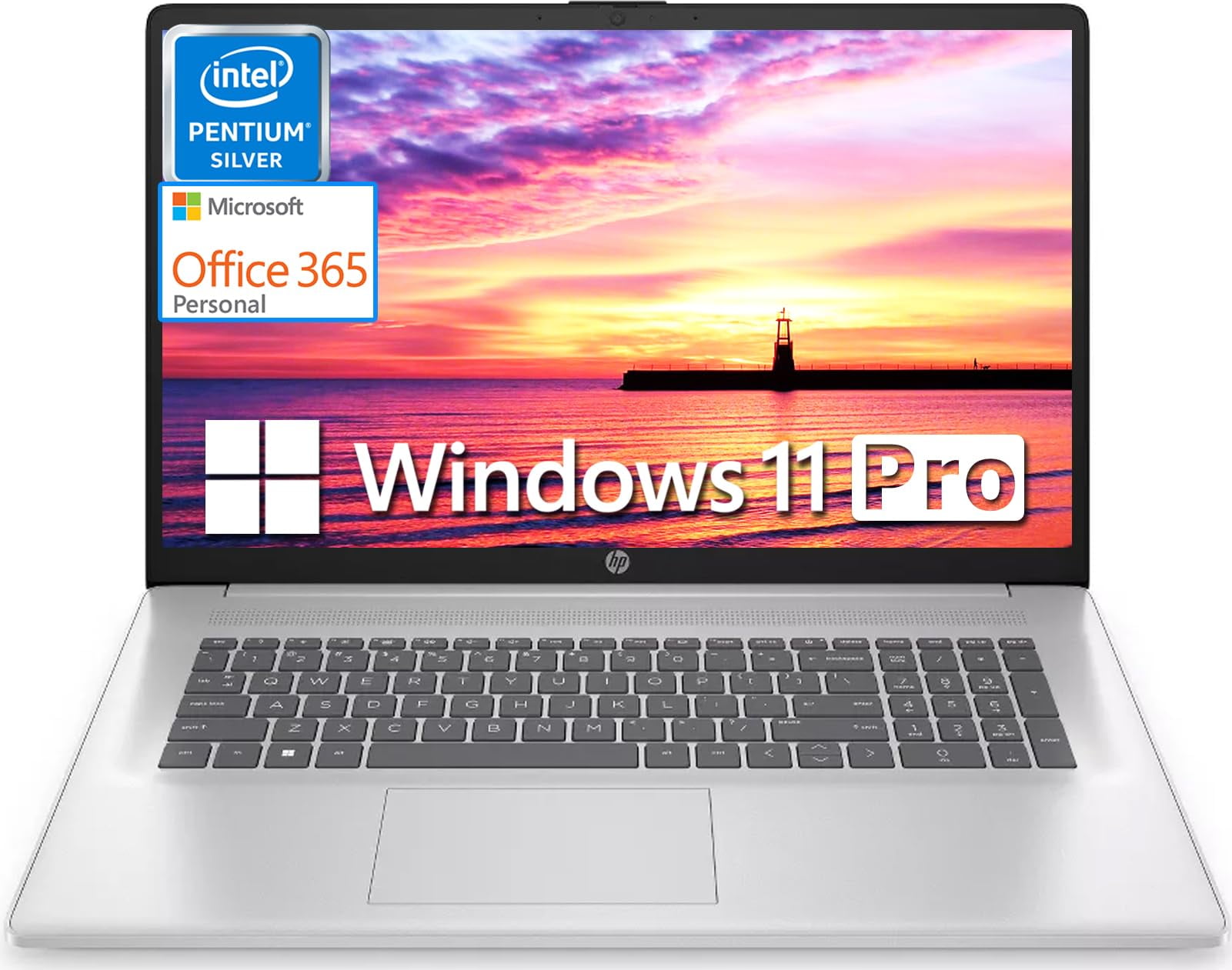 hp 17.3" Touchscreen Business Laptop Computer, Intel Pentium Silver N5030 Processor, 16GB RAM ...