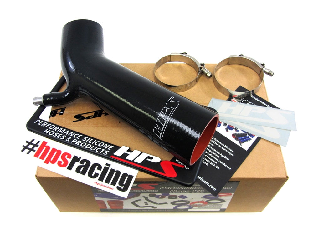 hps 57-1232-blk black silicone air intake hose (post maf tube) Fits ...