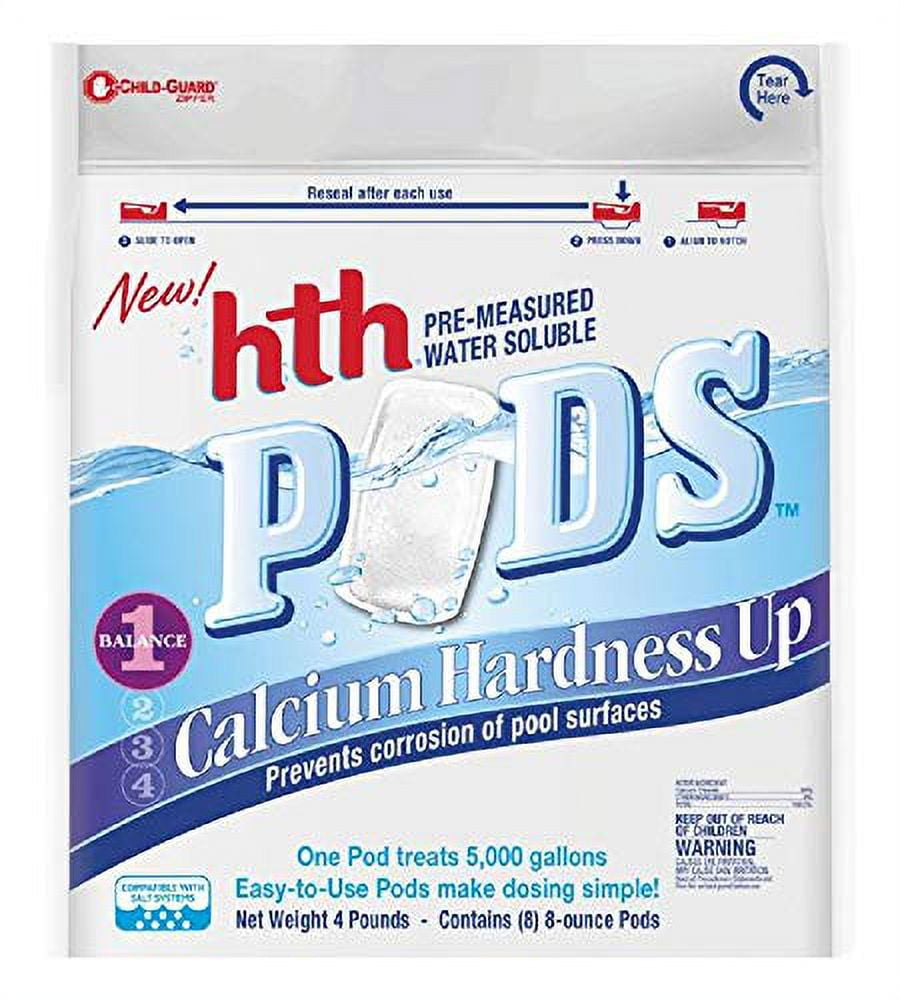 hth 67052 Calcium Hardness Up Pre-Measured Water Soluble Pool Chemical ...