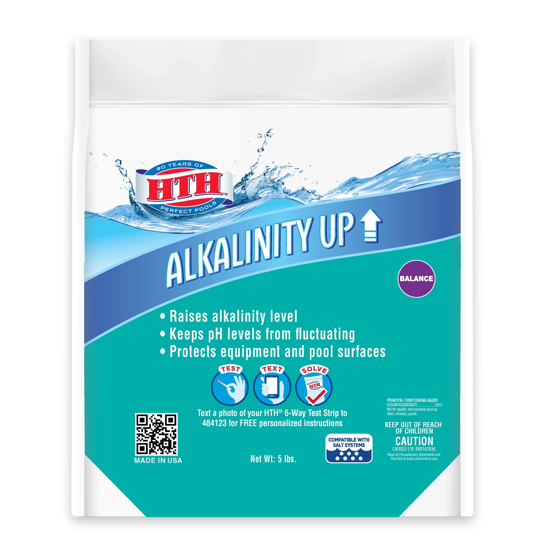 HTH Alkalinity Up Granule Balancer for Pools, 5 lbs Bottle - Walmart.com