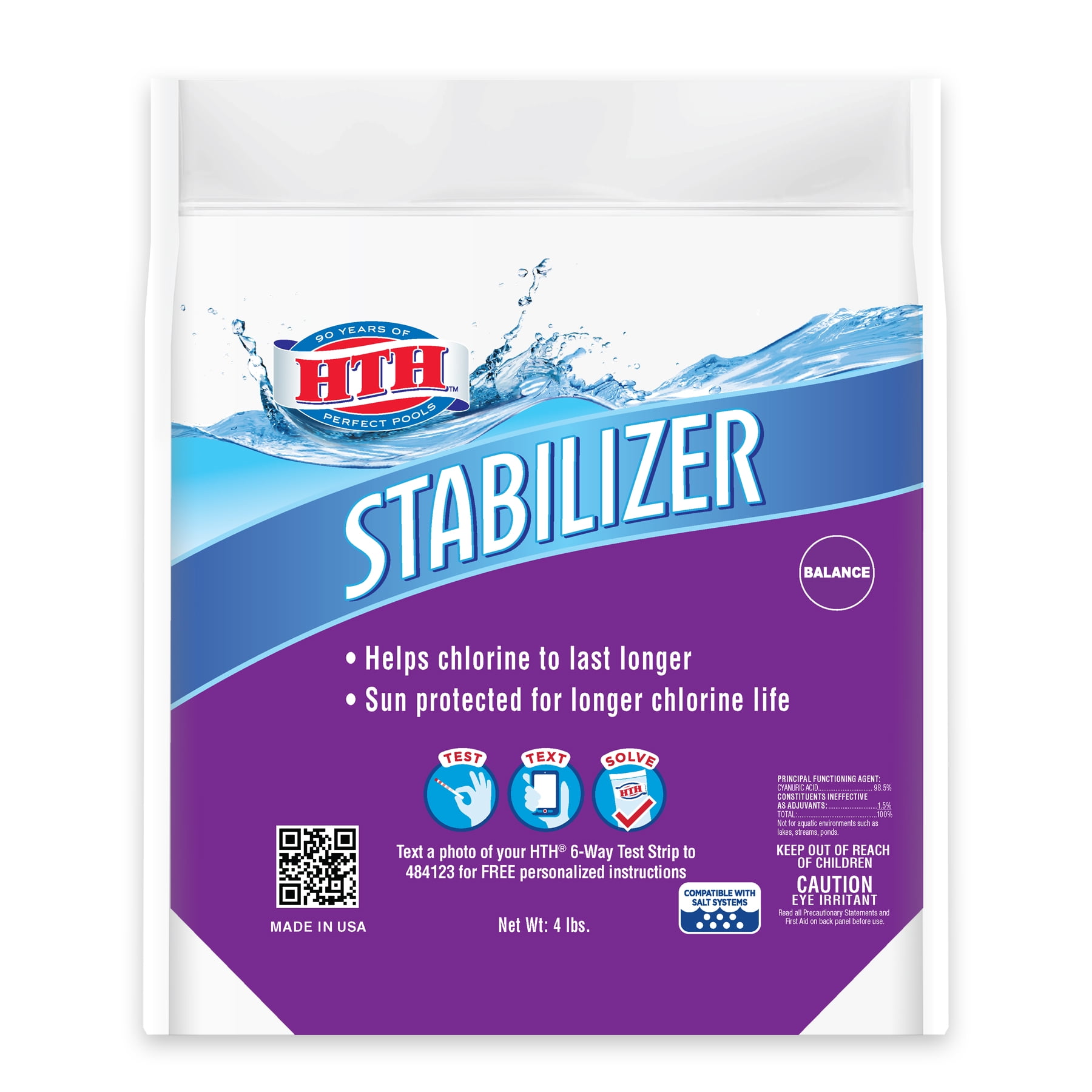 HTH Chlorine Stabilizer for Vinyl Water Care, Sun Defense for Pools ...