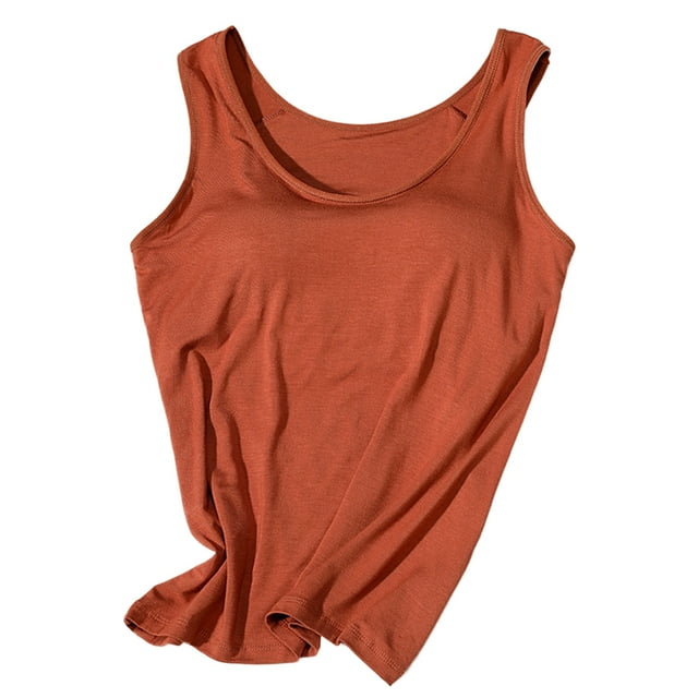WBQ Women's Tank Top with Built in Bra Wide Shoulder Strap Camisoles ... WBQ Women's Tank Top with Built in Bra Wide Shoulder Strap Camisoles ...