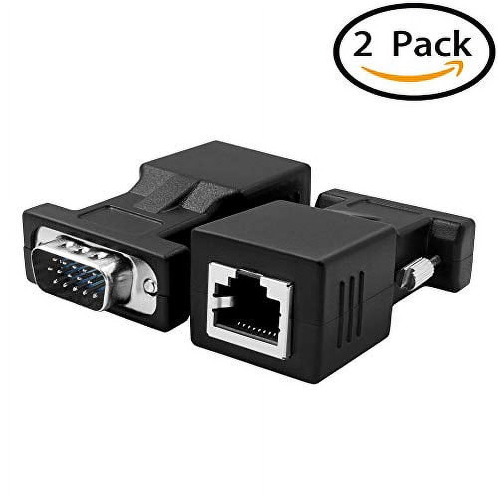huacam hga66 cat5/cat6/rj45 vga extender adapter, vga 15 pin male to ...