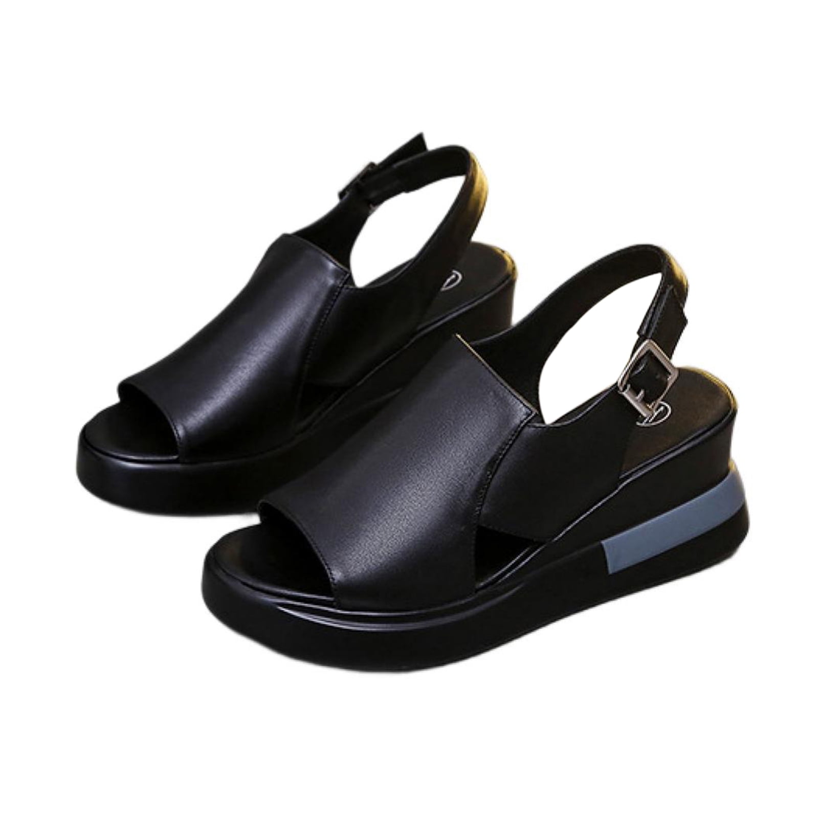 huanledash 1 Pair Women Sandals Fine Stitch Comfortable Polyurethane ...