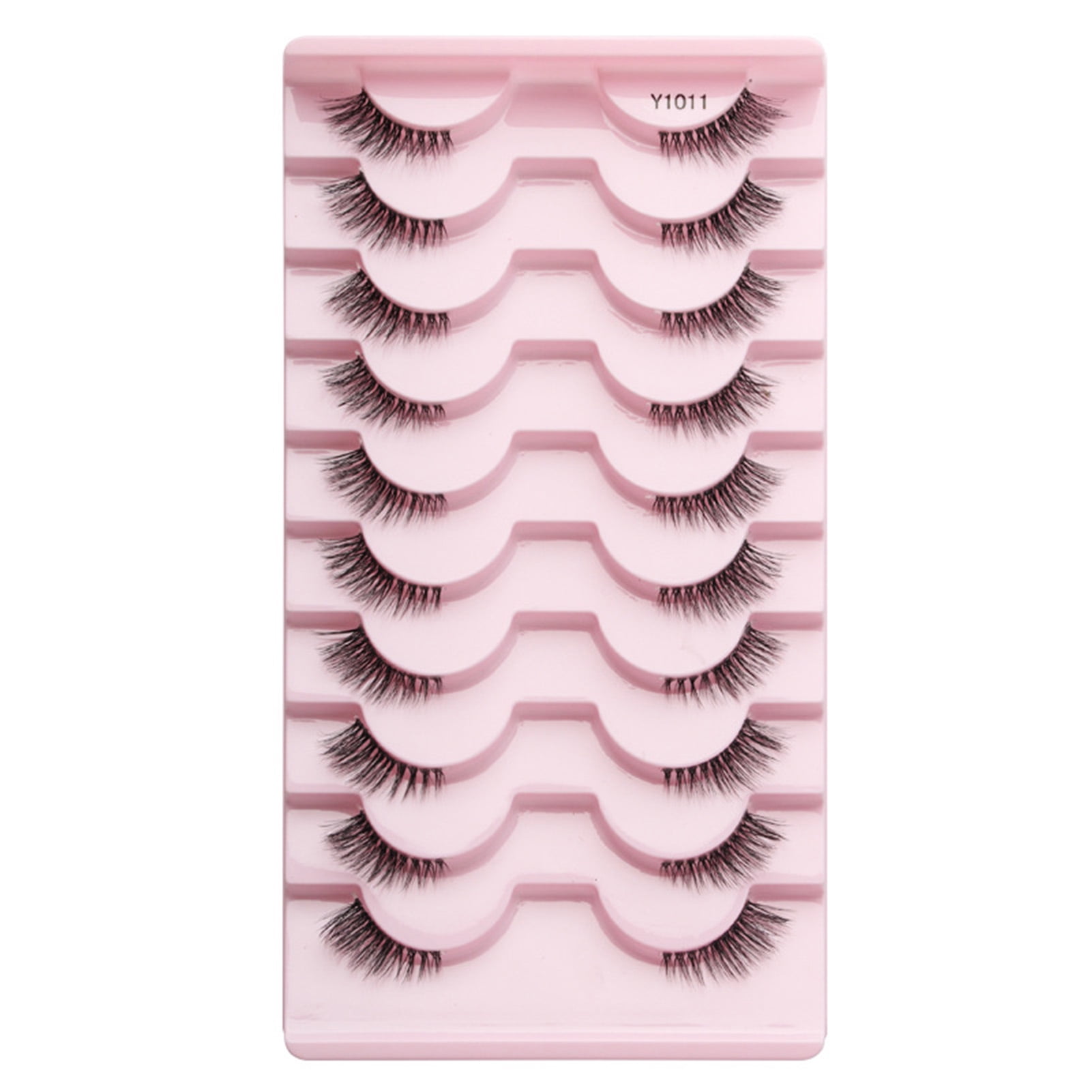huanledash 10 Pairs Half Fake Lashes Natural Curl Wispy Thick 3D Effect ...