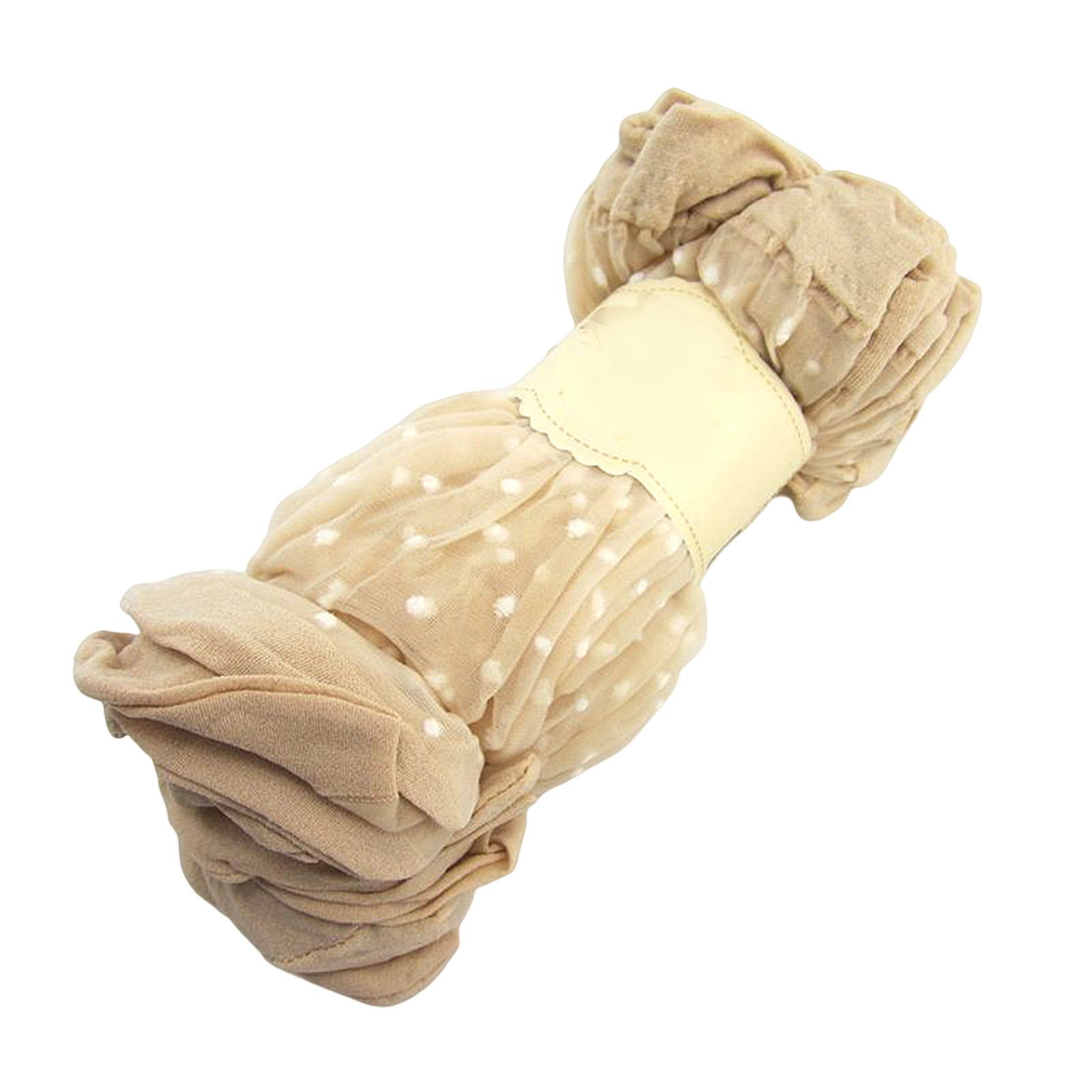 huanledash 10 Pairs Women Summer Socks Dot Print See-through Mesh Ultra ...