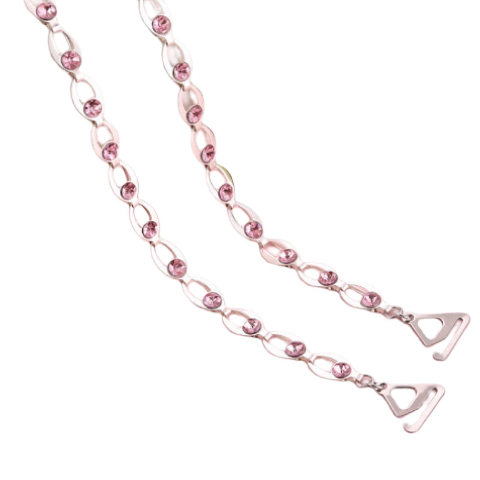 huanledash 2 Pcs Bra Shoulder Straps Faux Pearl Cubic Zirconia Chain ...