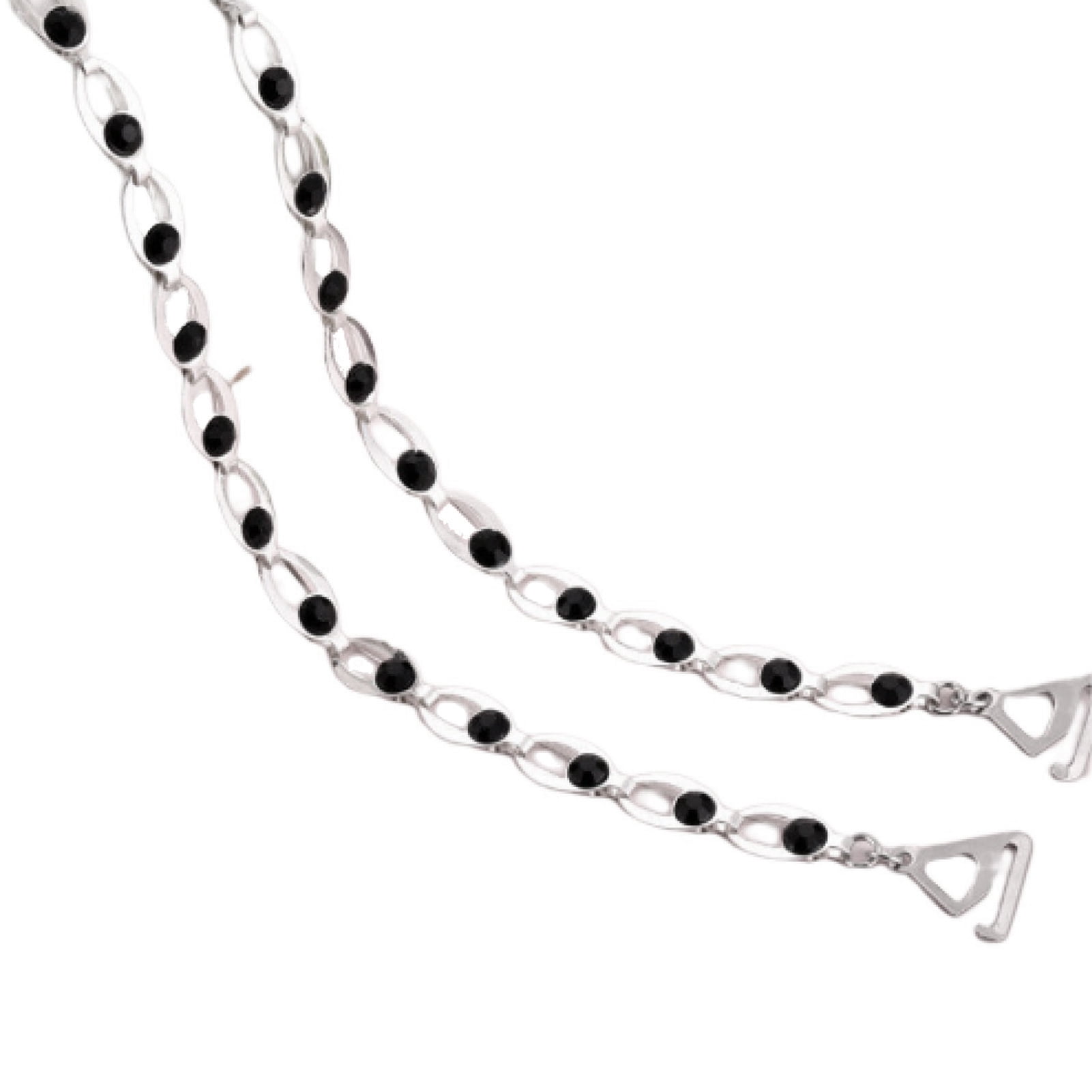 huanledash 2 Pcs Bra Shoulder Straps Faux Pearl Cubic Zirconia Chain ...