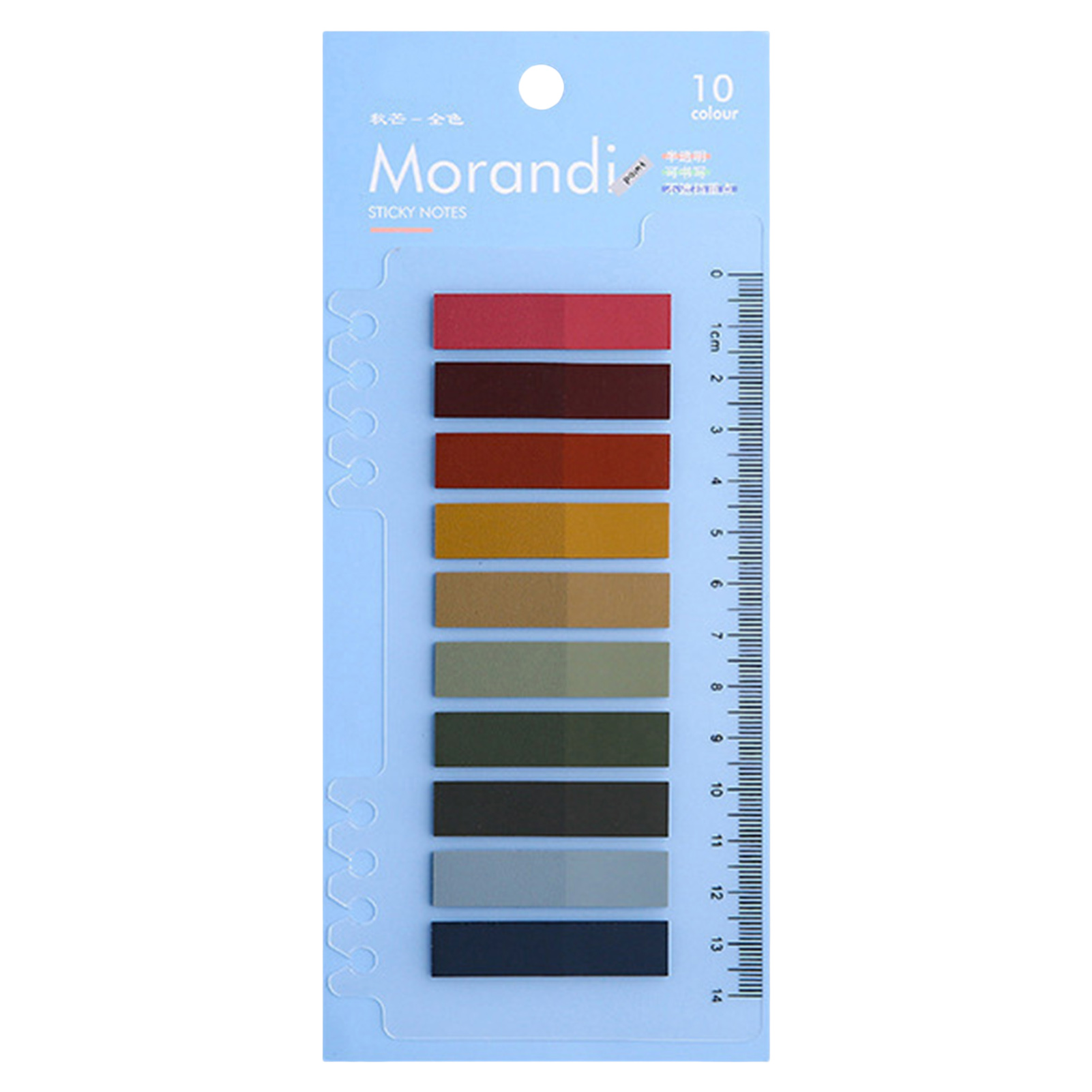 huanledash 200Pcs Index Tab with Ruler Scale Self-adhesive Writable ...