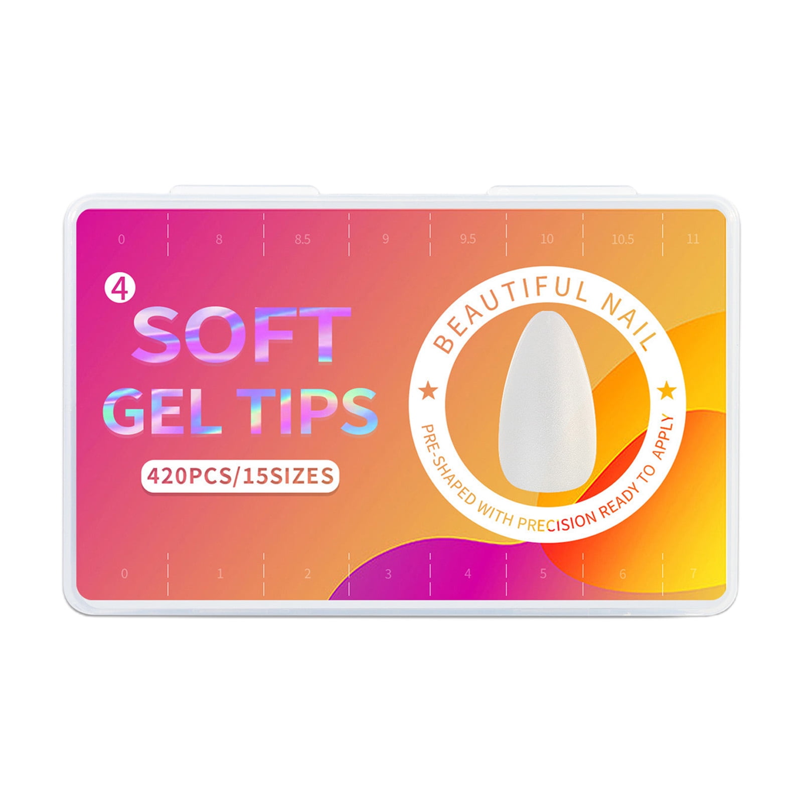 huanledash 420Pcs/Box Fake Nails Easy to Paste Long Lasting Removable ...