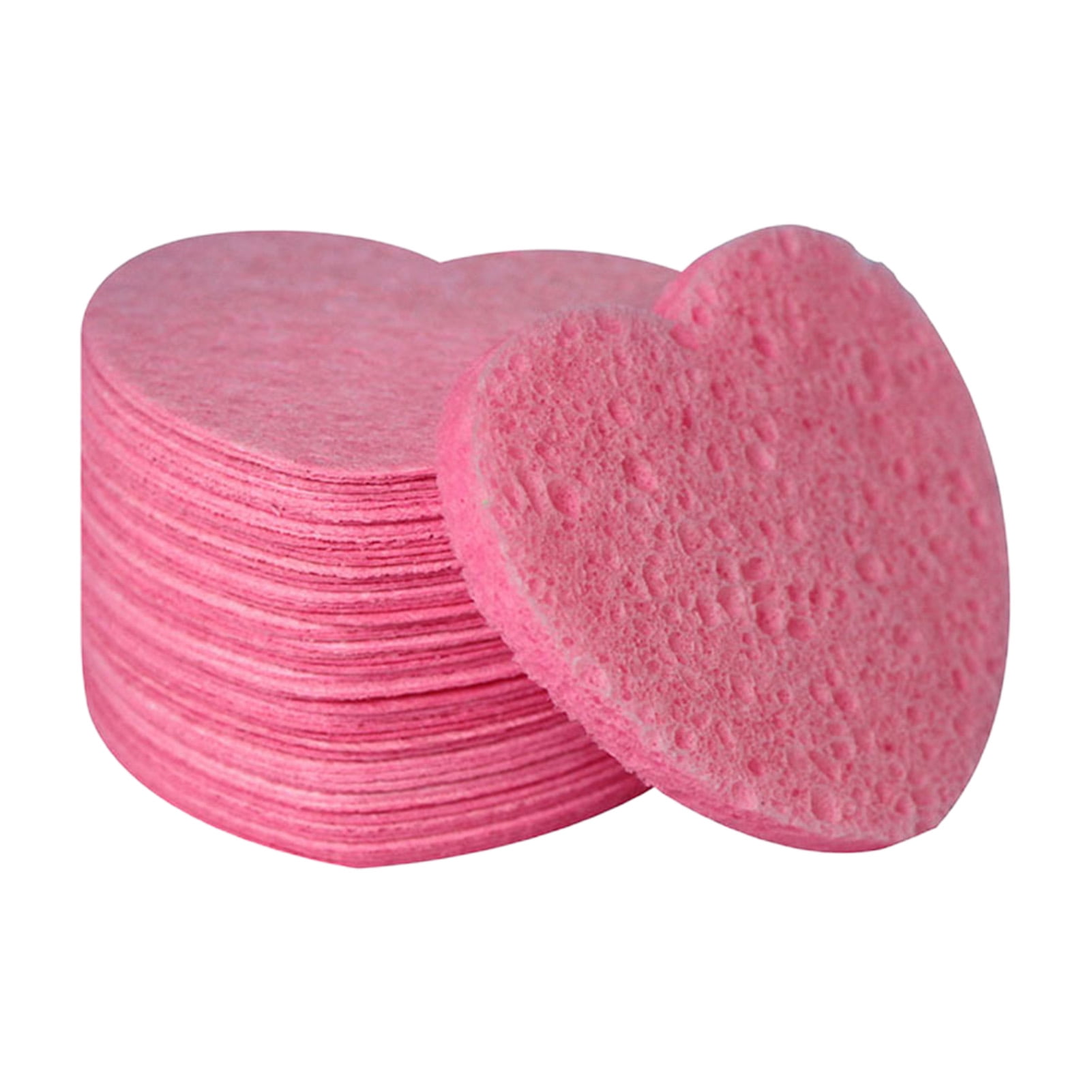 huanledash 50Pcs Face Scrubbers Easy to Clean Pink Heart Shape Remove ...