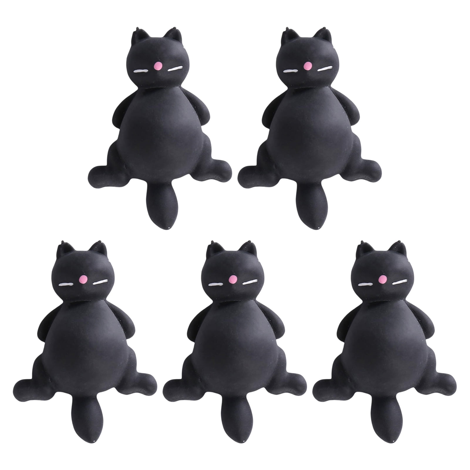 huanledash 5Pcs Cat Squeeze Toys Lovely Cartoon Kitten Doll Figurine ...