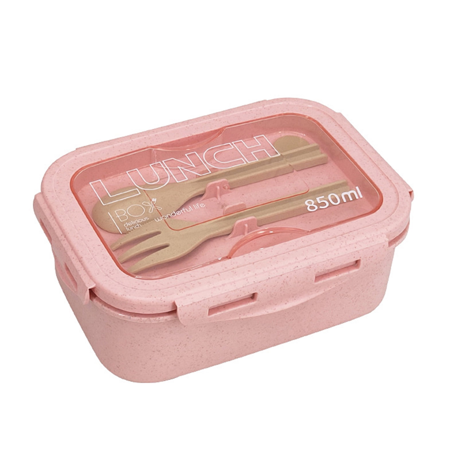 huanledash 850ML Lunch Box Large Capacity Portable Two Compartments ...