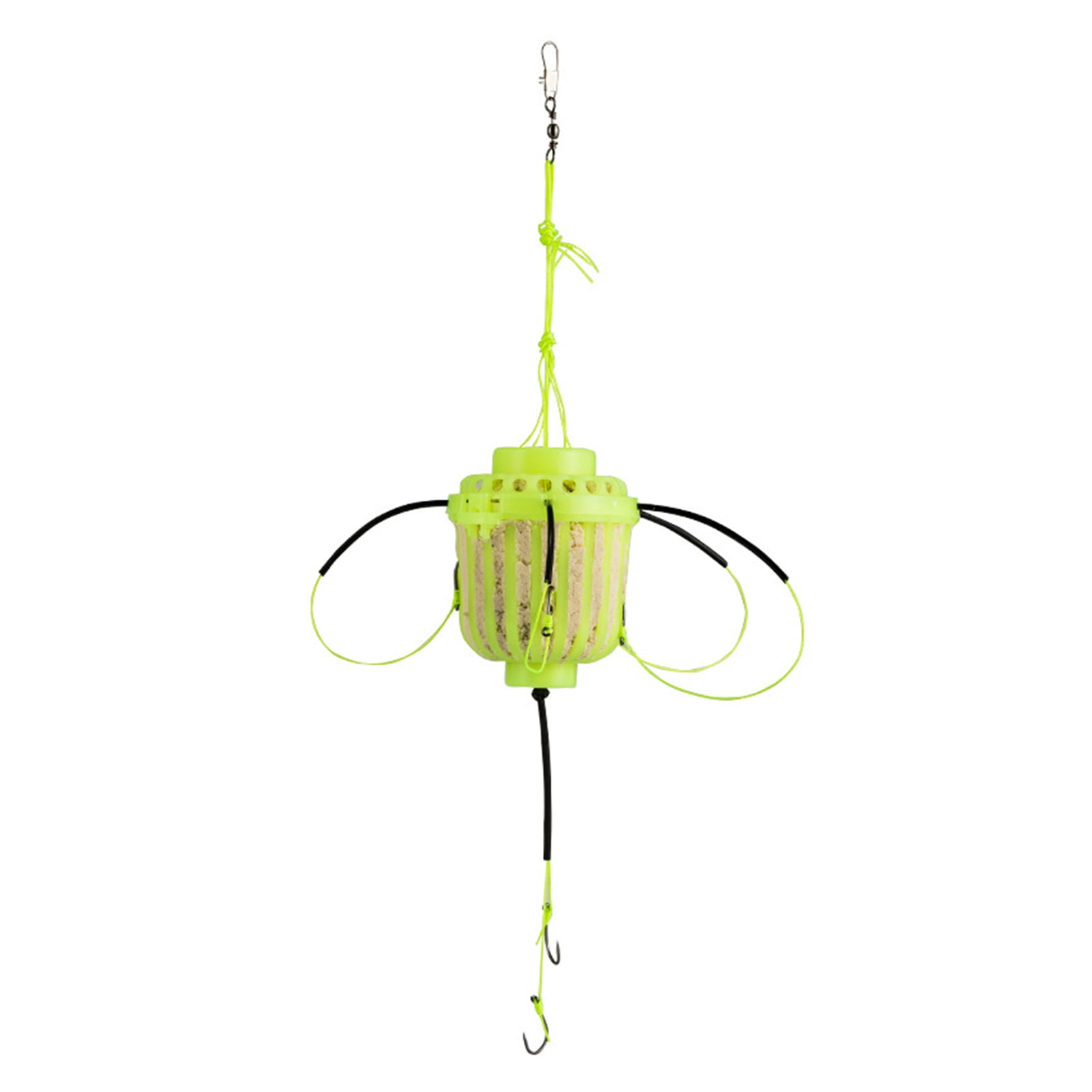 huanledash Fishing Bait Cage with 7 Hooks Fluorescence Fishing Lure ...