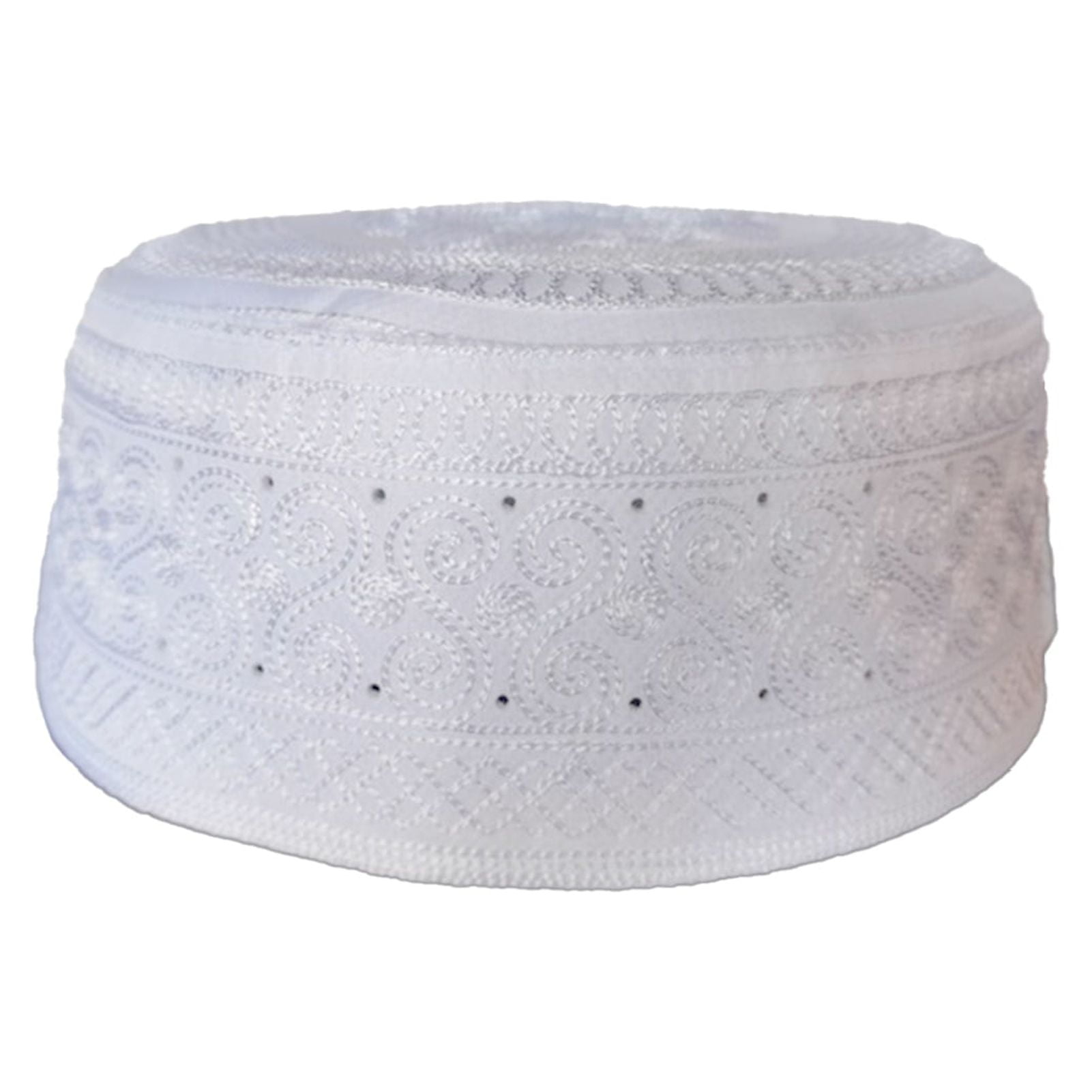 huanledash Men Hat Vintage Ethnic Flat Top Round Embroidery Head ...