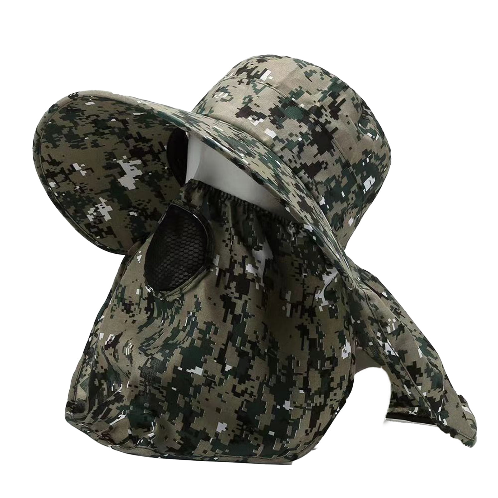 huanledash Sun Hat Full Face Sunshade Wide Brim Anti-UV Sunburn ...