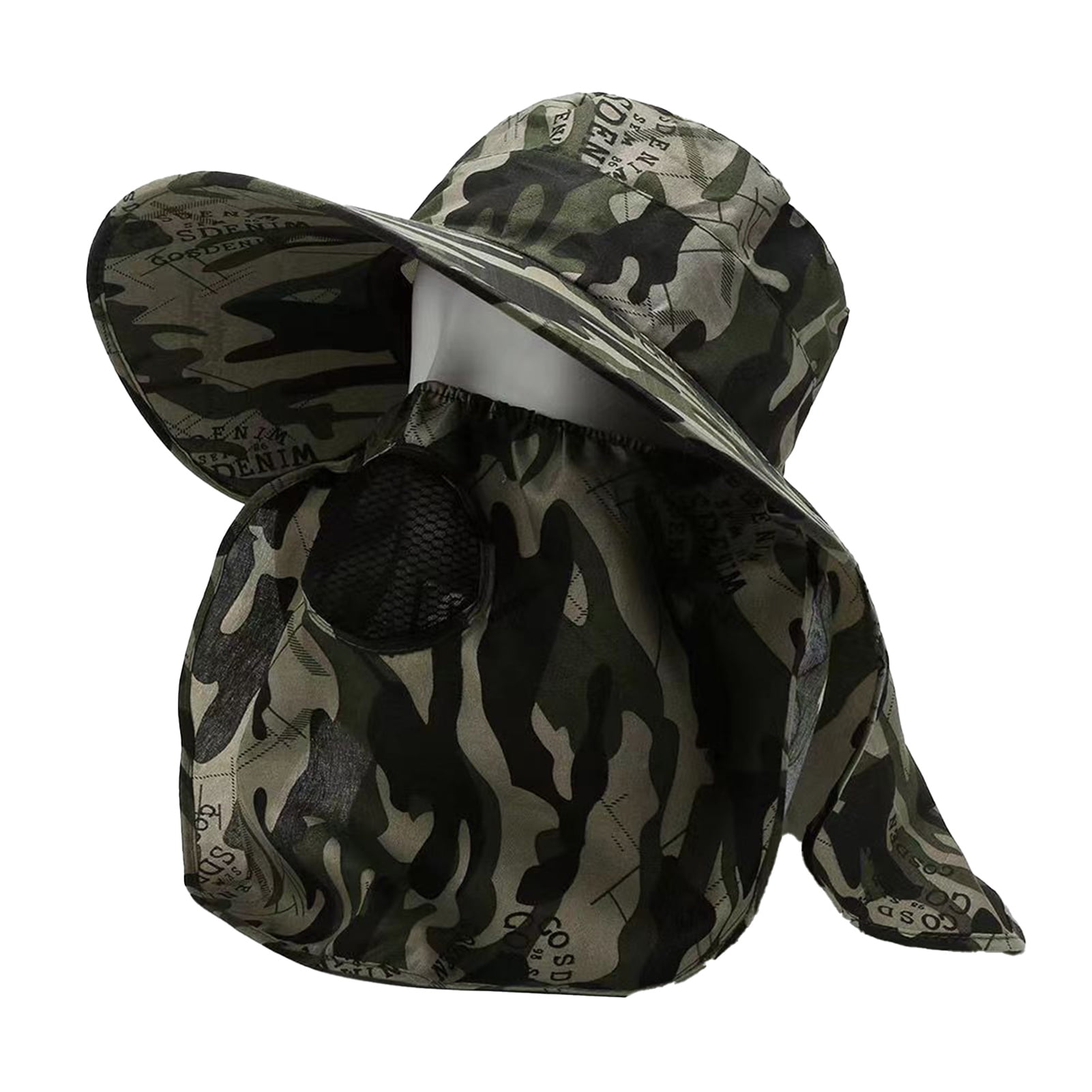 HUANLEDASH Sun Hat Full Face Sunshade Wide Brim Anti-UV Sunburn ...