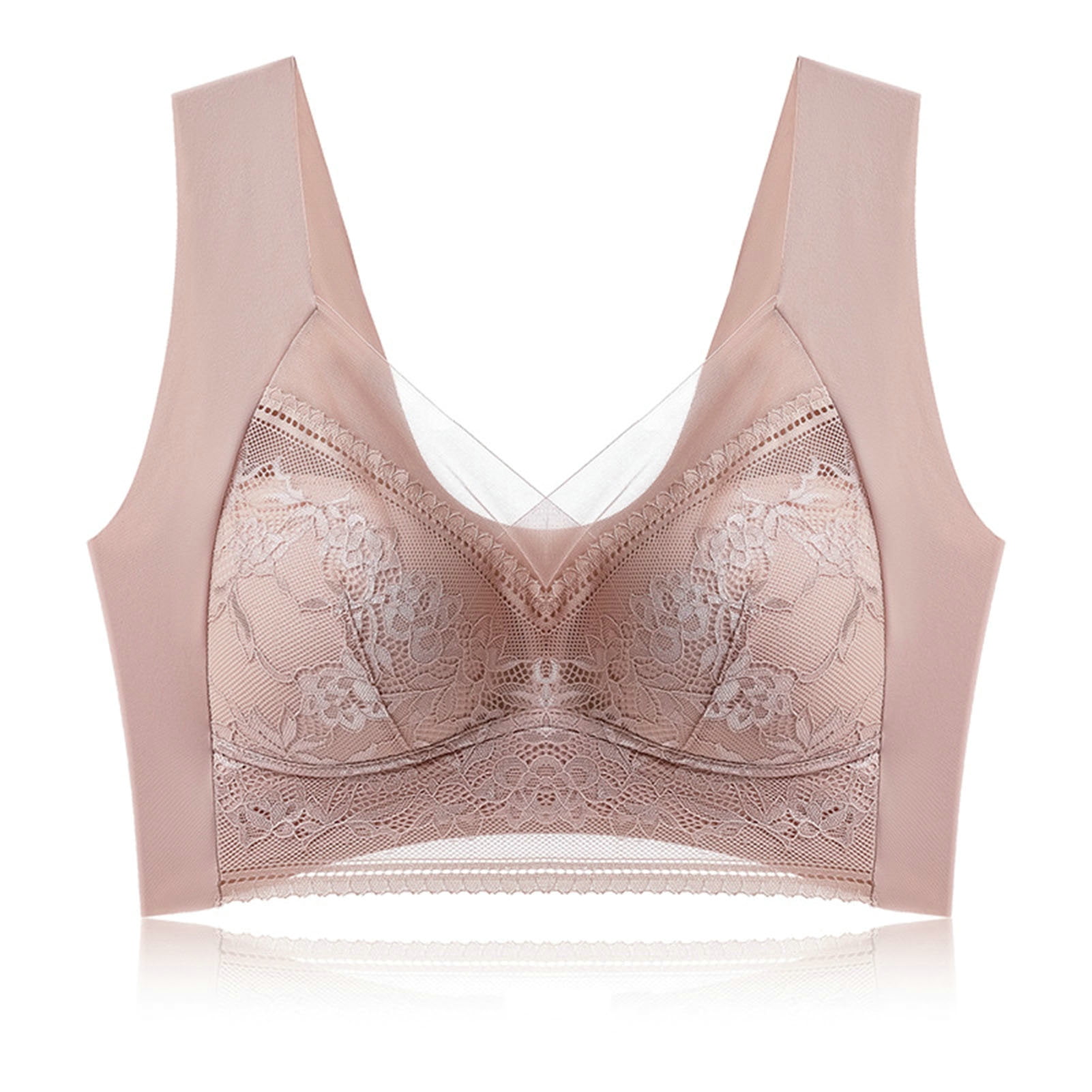 huanledash Women Brassiere Plus Size Seamless Lace Mesh Breathable ...